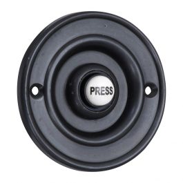 Round 76mm Bell Push - Matt Black House of Brass Ltd