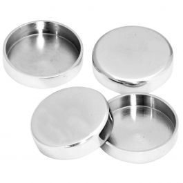 Solid Brass Castor Cups 54mm Diameter- Polished Chrome House of Brass Ltd
