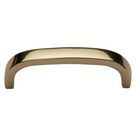 Curved "D" Shaped Pull Handle - Polished Brass House of Brass Ltd