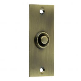 Flat Victorian Bell Push - Antique Brass House of Brass Ltd